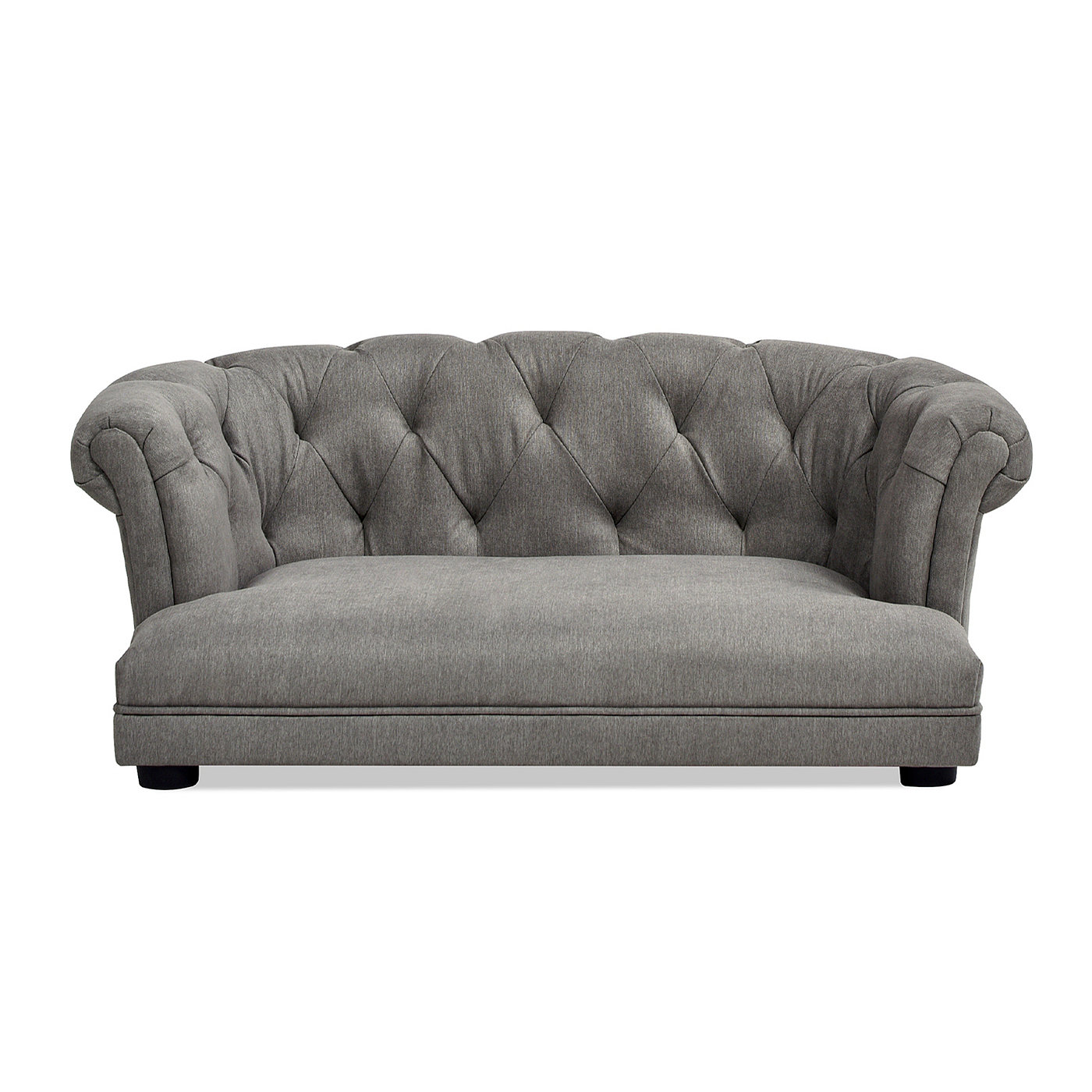 Mercer41 Kiki 36.5" Chesterfield Dog Sofa Bed, Medium, Uptown Gray Stain Resistant High ...